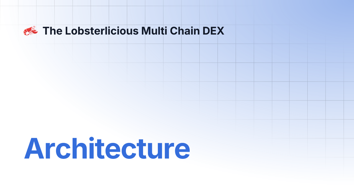 Architecture | The Lobsterlicious Multi Chain DEX